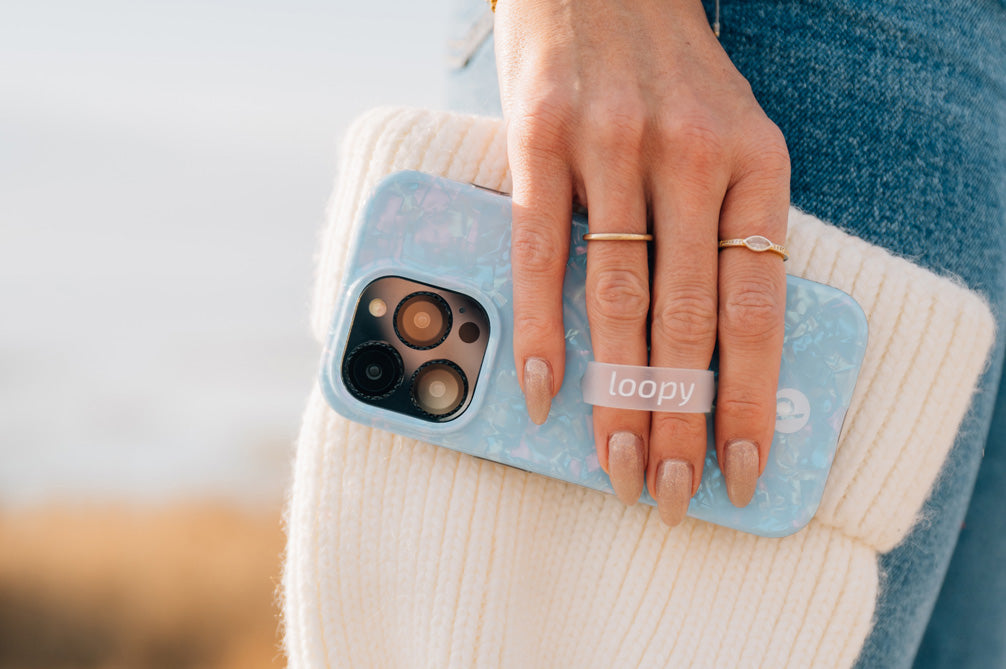 Loopy Cases - Blue Opal Shell – LoopyCases®