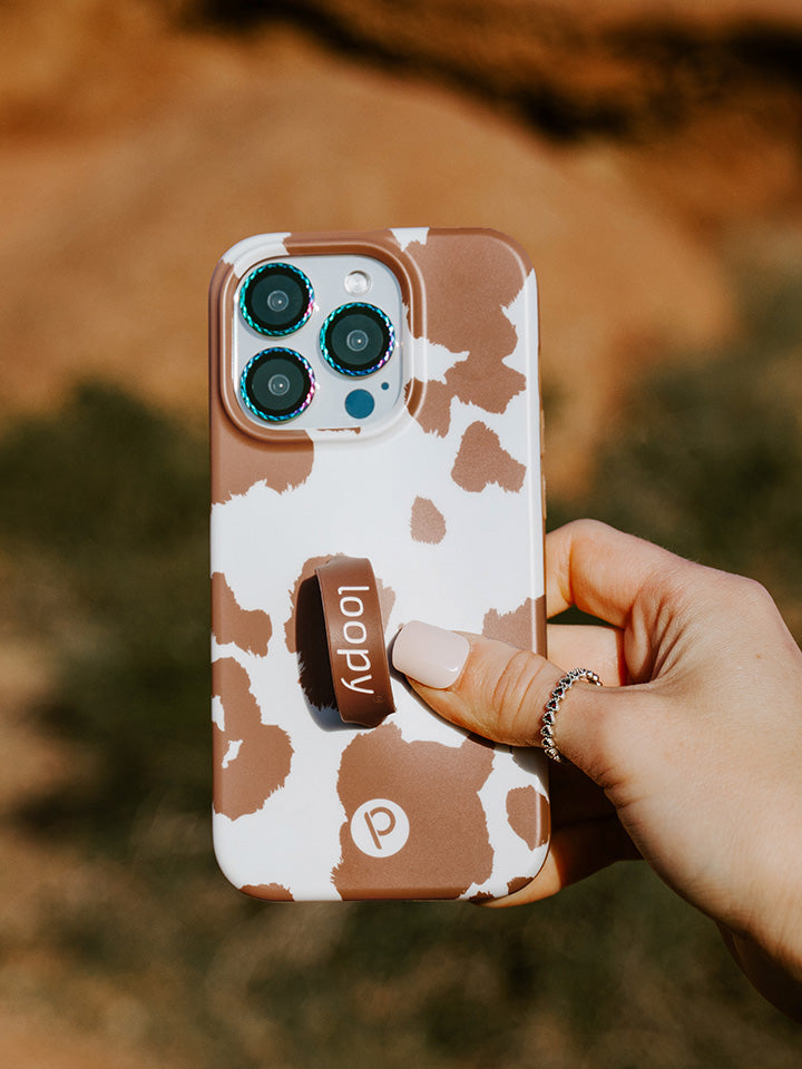 Loopy Cases - Brown Cow Print – Loopy®Cases