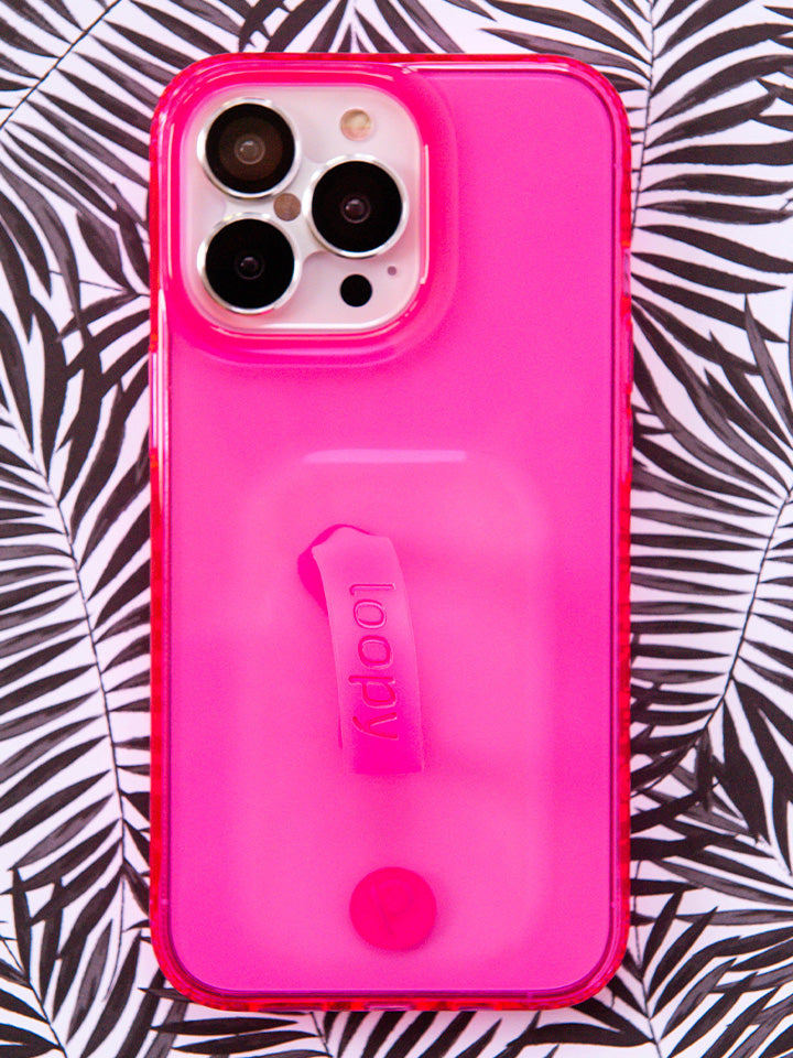 Loopy Cases - Clear Neon Pink – Loopy®Cases