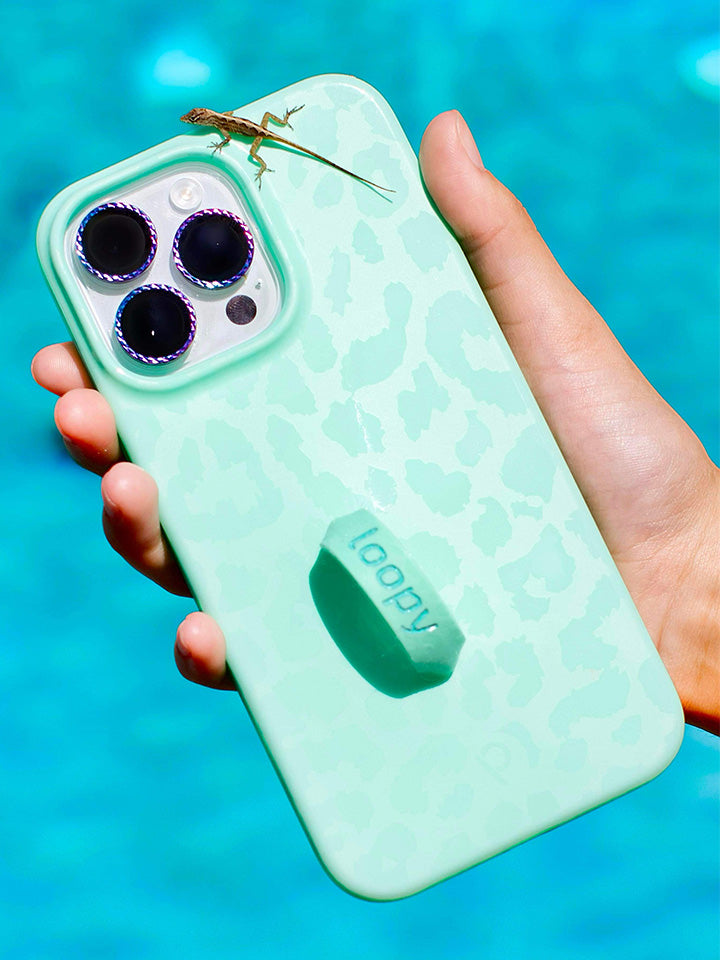 Loopy Cases - Mint Leopard – LoopyCases®